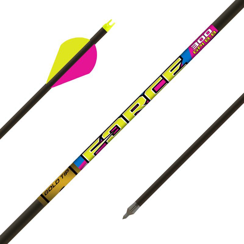 Gold Tip Force FOC Arrows | High-FOC Carbon Arrows for Maximum Penetration